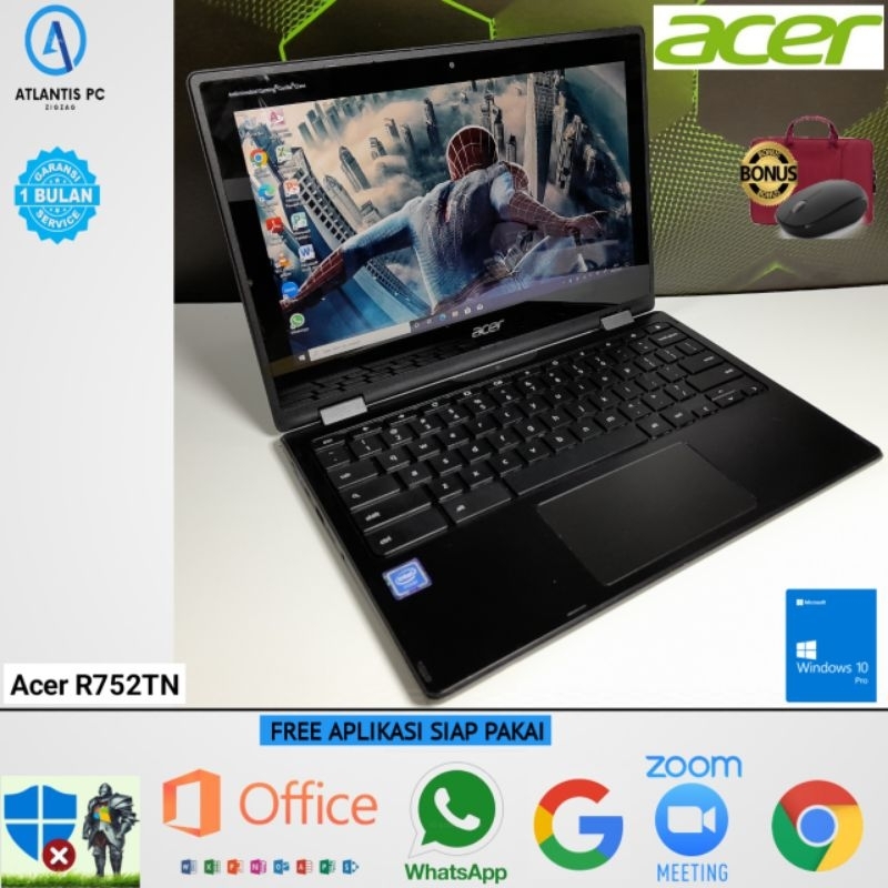 Jual Laptop Acer R751TN/R752TN Ram 4GB SSD 128GB Flip Touchscreen ...
