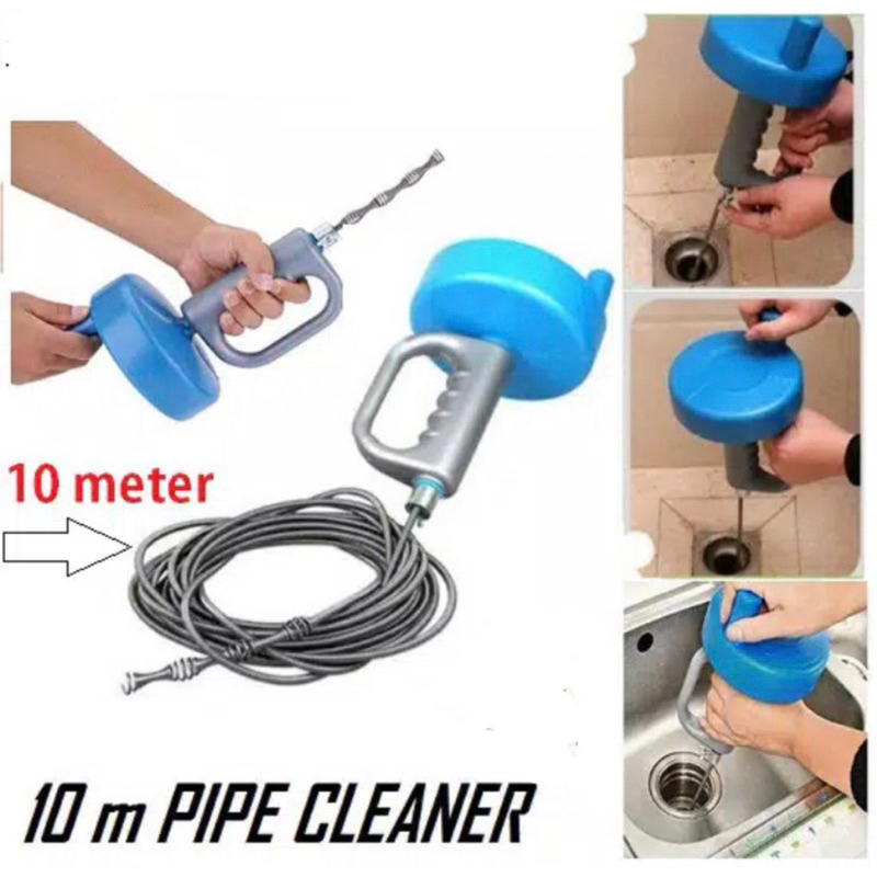 Jual pembersih pipa mampet 10 meter pipe cleaner pembersih saluran air ...