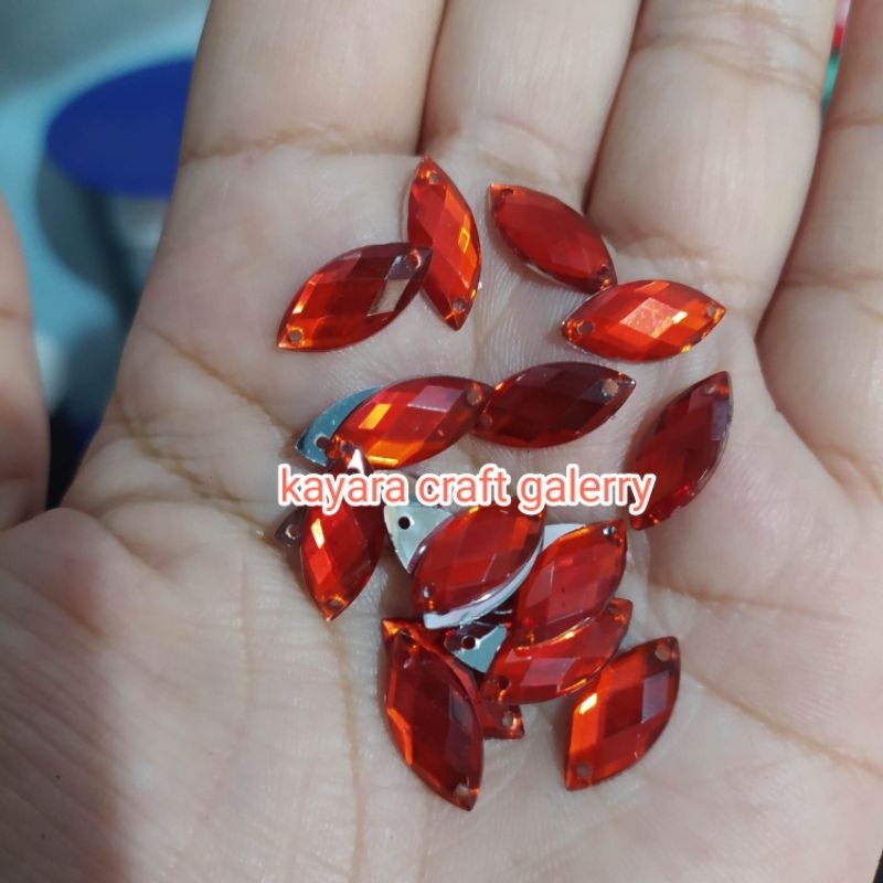 Jual Mote Batu Diamond Resin Akrilik Mata 7x15/Payet Akrilik Mata 20 ...