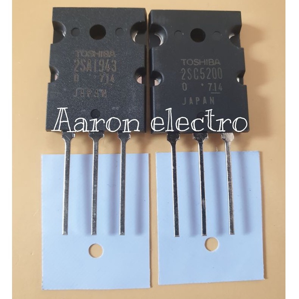 Jual Transistor Toshiba SERI 7 SA1943 C5200 1943 5200 2SA1943 2SC5200 Original plus Mika karet ...
