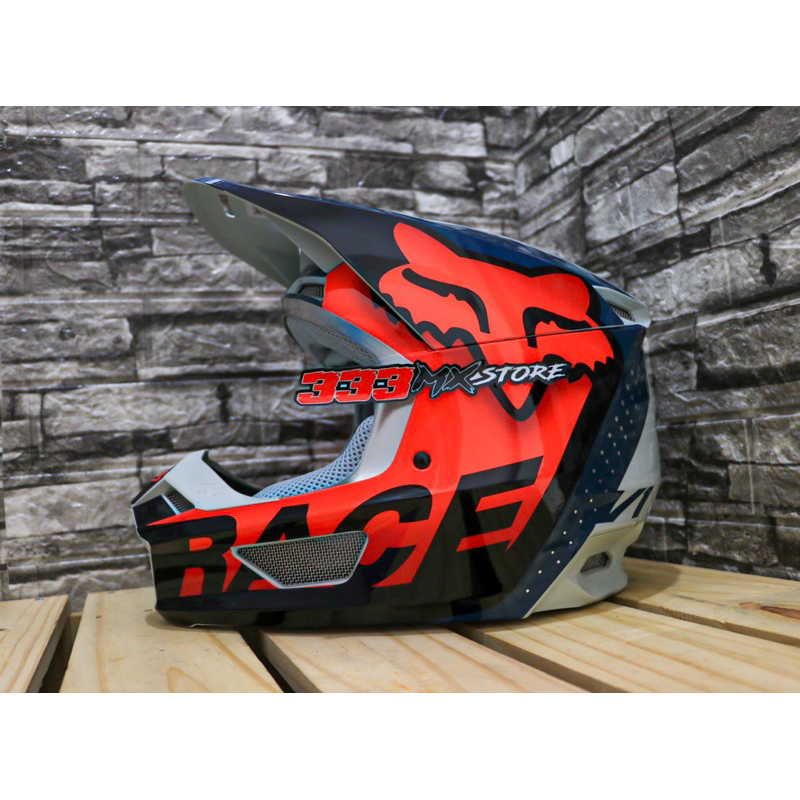Jual HELM FOX V1 TRICE GREY ORANGE HELM FOX V1 TRICE GREY ORANGE ...