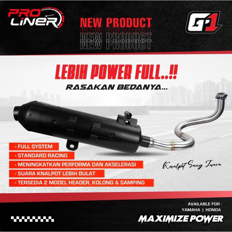 Jual Knalpot STD PROLINER G1 New model leher kolong dan samping MODEL ...