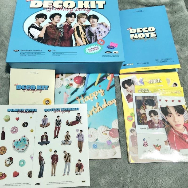 Jual [SHARING] TXT - Deco Kit 2023 Birthday Party Deco Book / Sticker set / Member set / Box ...