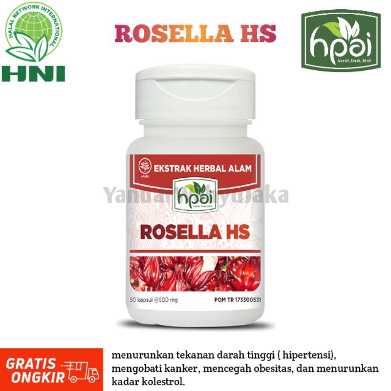 Jual (Bisa COD) Kapsul ROSELLA HS Tradisional Obat Herbal Untuk ...