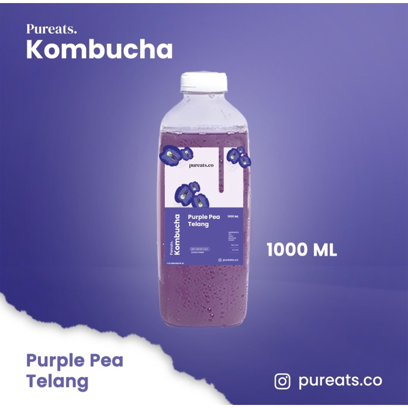 Jual Pure Kombucha 1L - Purple Pea | Shopee Indonesia