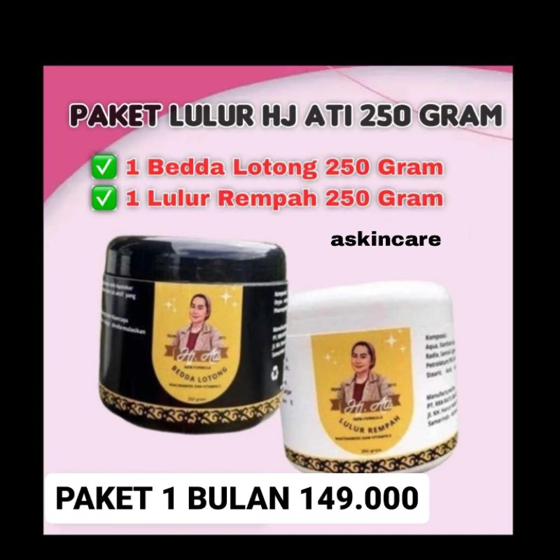 Jual PAKET SEBULAN LULUR 250 & LOTONG 250G | Shopee Indonesia