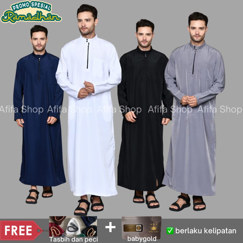 Jual jubah gamis pria / jubah mewah /jubah dewasa Jubah arham | Shopee ...