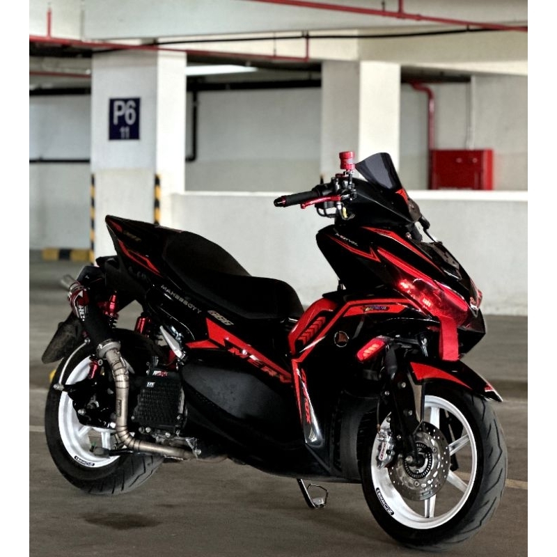 Jual STRIPING ALL NEW AEROX CONNECTED NVX 155 RUBY RED | Shopee Indonesia
