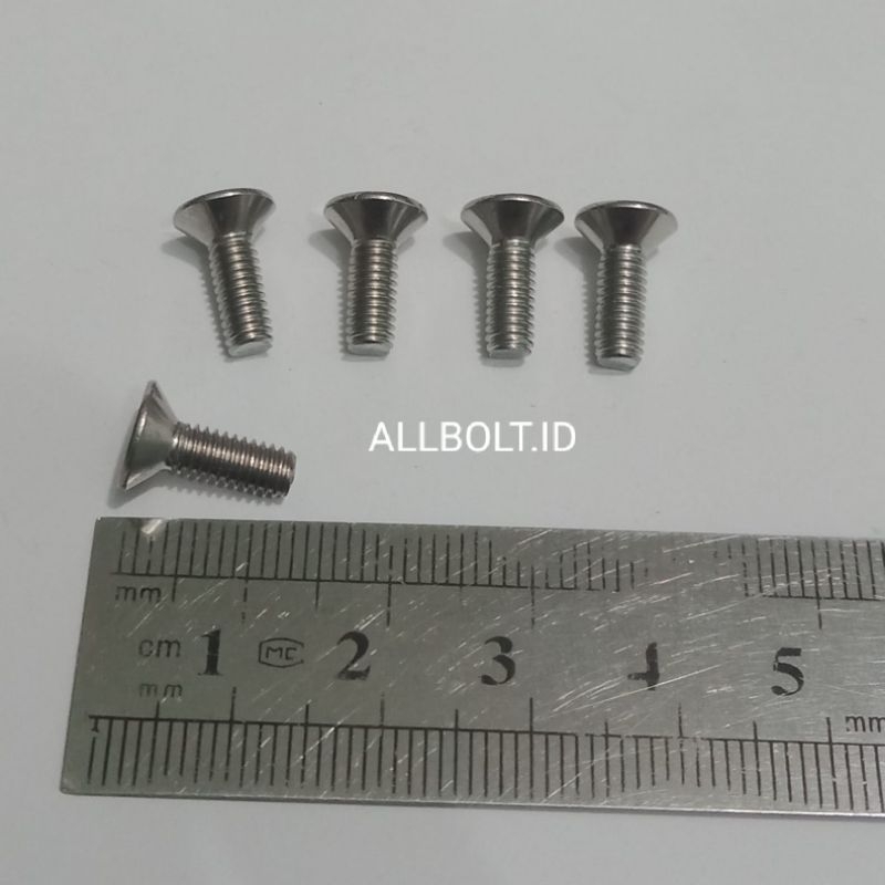 Jual Baut JF stainless baut 7/4mm x 12mm (5biji) | Shopee Indonesia