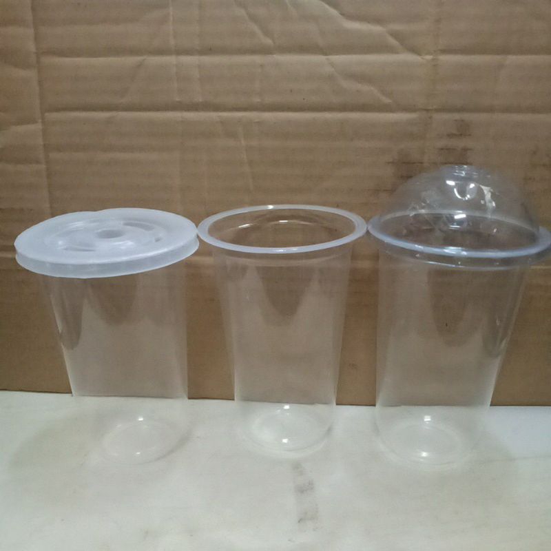 Jual Gelas Plastik / Plastic Cup PP Oval 18 oz 50 pcs | Shopee Indonesia