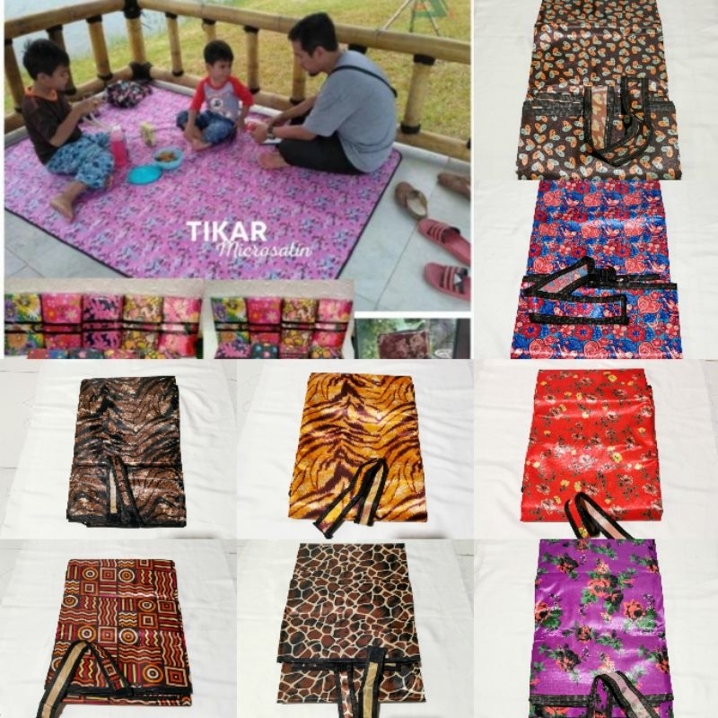Jual Tikar lipat / Tiker karpet lipat tamasya piknik microsatin ...