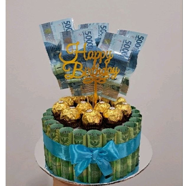 Jual Money cake 50 20 mix ferrero rocher kue uang | Shopee Indonesia