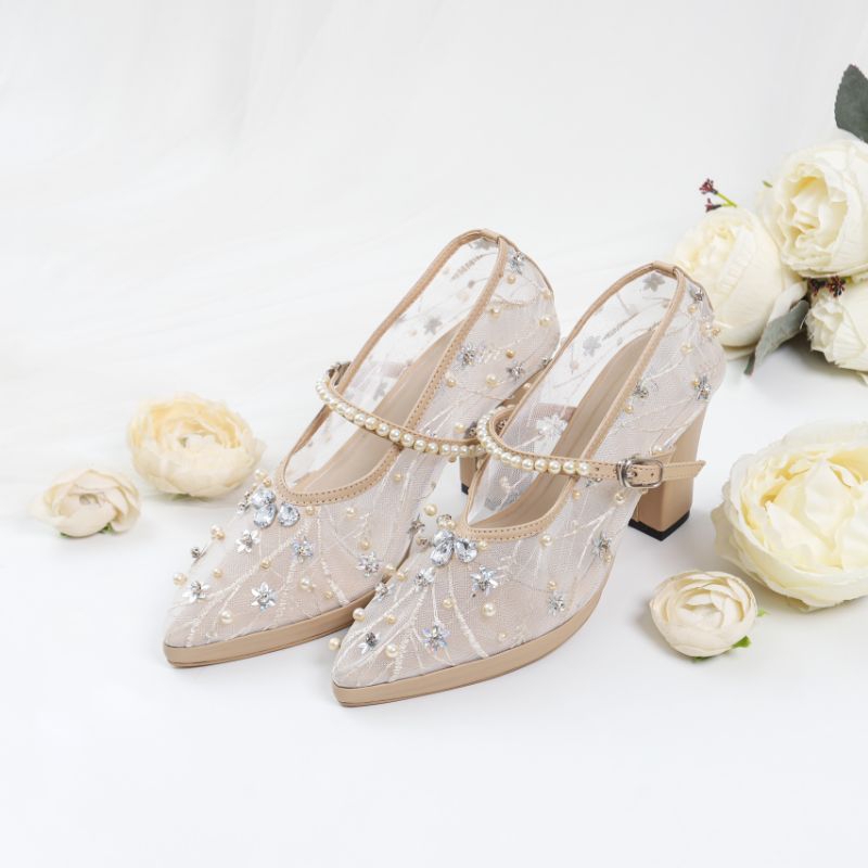 Jual Syhafira - Casandra Sepatu Wedding Sepatu Nikahan Heels Wisuda 9 ...