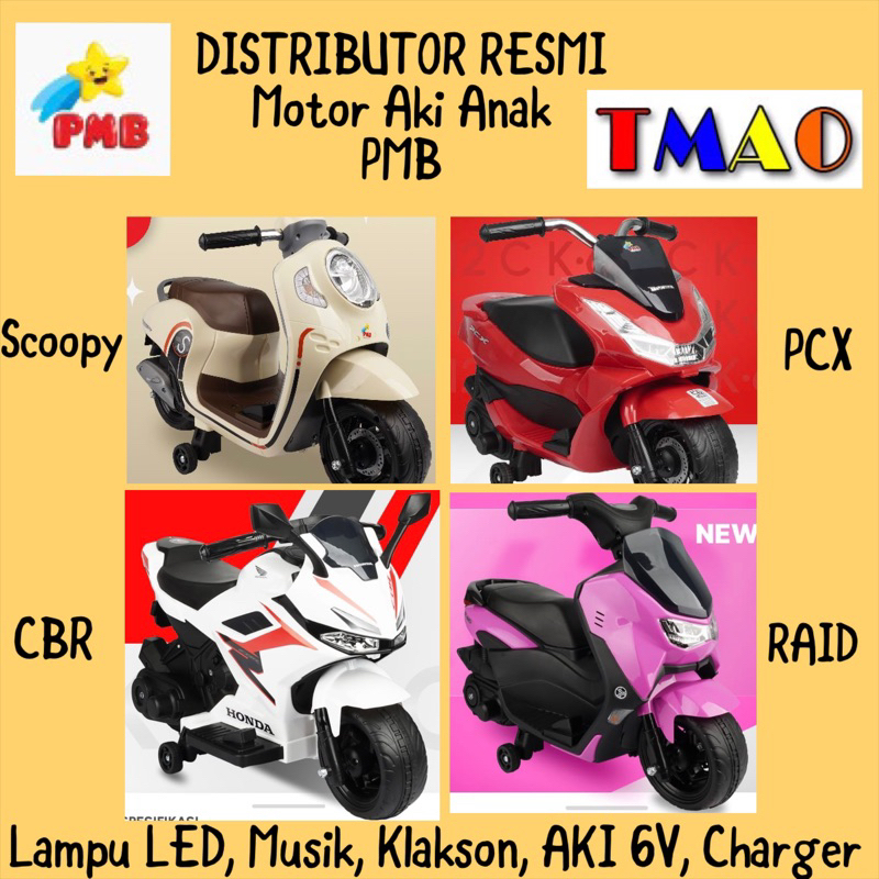 Jual Motor Aki Mainan Anak Honda Scoopy PCX Mini Lisensi Original PMB ...