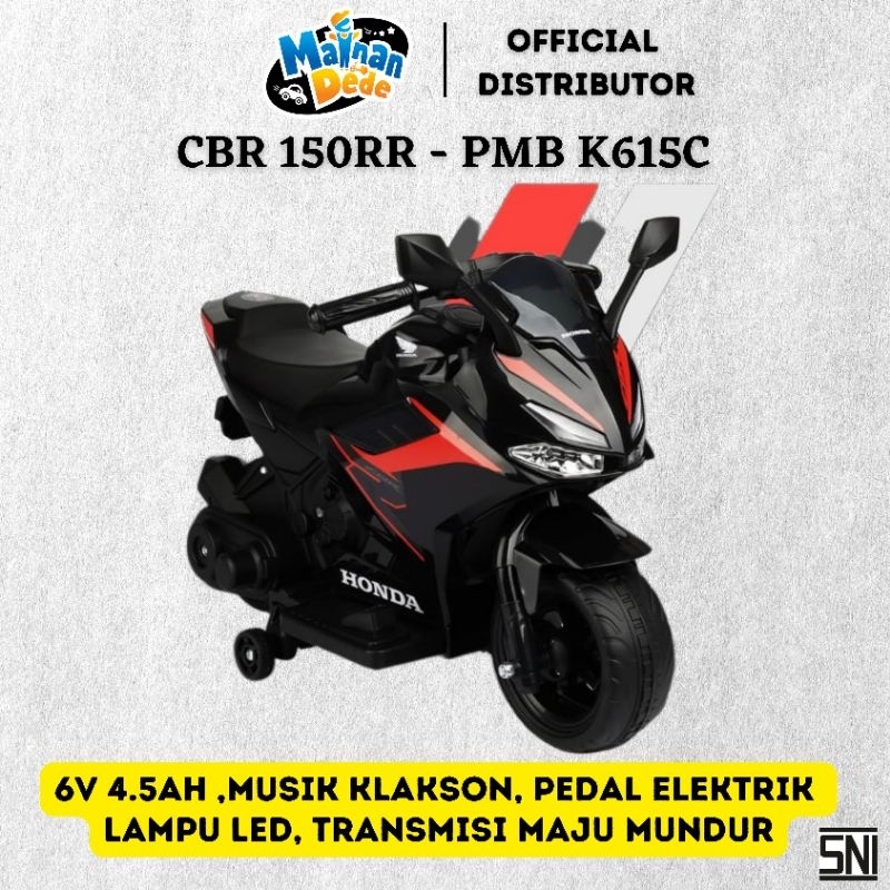 Jual Mainan Motor Aki Anak PMB K615C CBR 150RR PMB K-615 RAID MANUAL ...