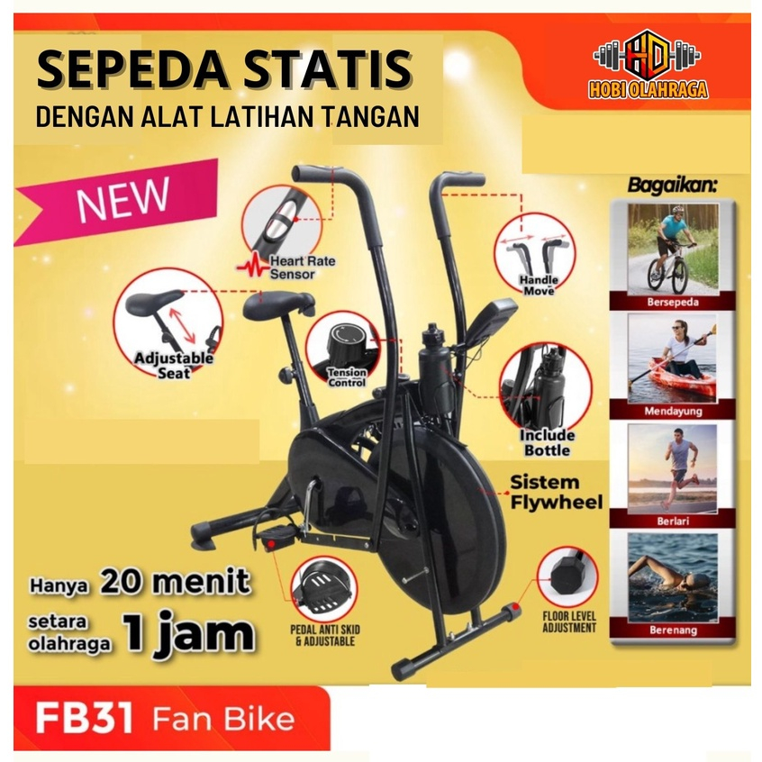 Jual Sepeda Statis Spinning Bike Fun Bike Dengan Alat Latihan Tangan ...