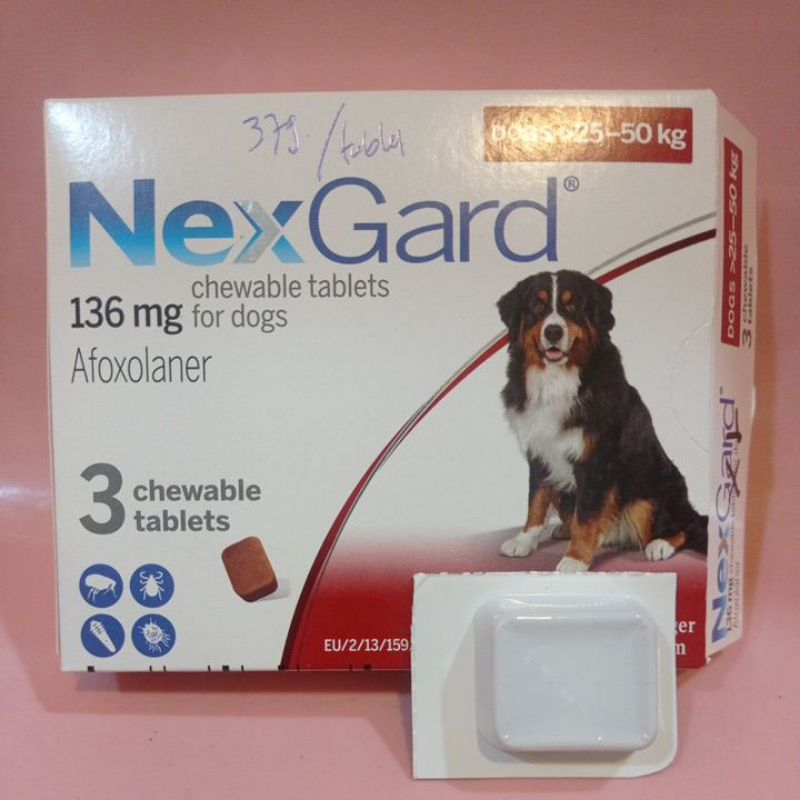 Jual Obat Kutu Anjing NexGard Chewable Tablets For Dogs (Dijual Per Tablet) | Shopee Indonesia