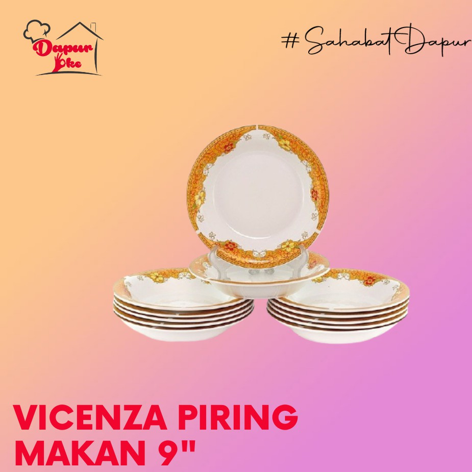 Jual Vicenza Piring Makan 9" (3 pcs) P179 / Piring Lontong | Shopee ...