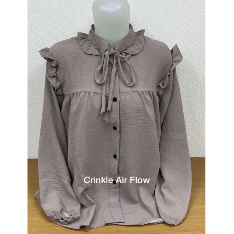 Jual BLOUSE SHANGHAI RUMBAI TALI CRINKLE AIR FLOW - ATASAN WANITA ...