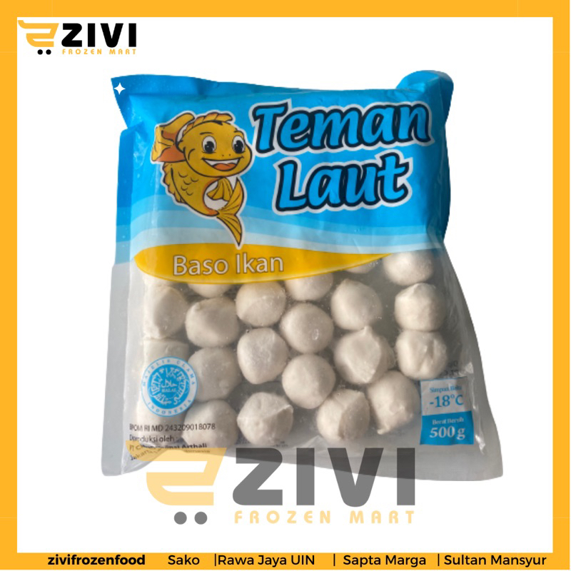 Jual Baso ikan teman laut 500g / teman laut / frozen food / frozen ...