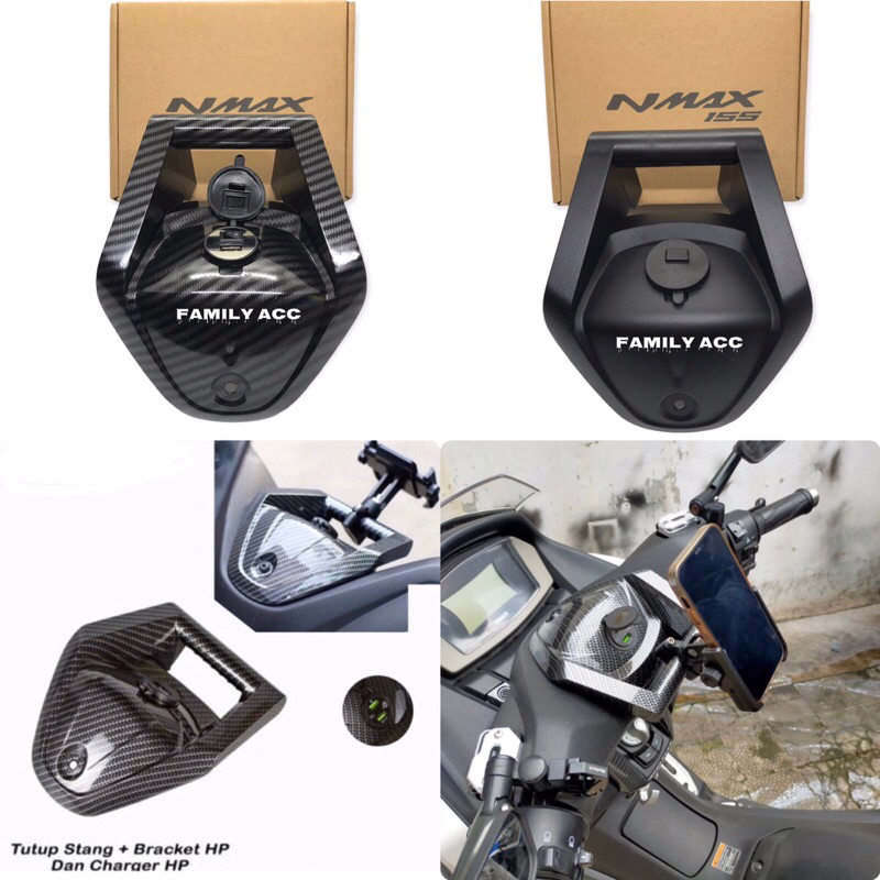 Jual COVER/ TUTUP STANG PLUS CHARGER USB DAN BRACKET HOLDER HP STANG ...