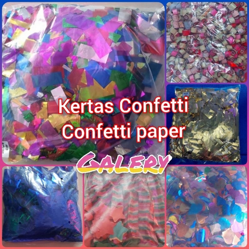 Jual Kertas Confetti / confetti paper 1 bungkus ±250Gram Mix / Campuran ...