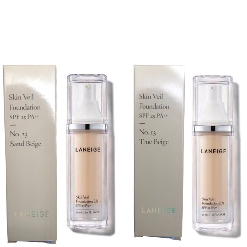 Jual Laneige Skin Veil Foundation SPF 25 PA++ Product with box | Shopee ...