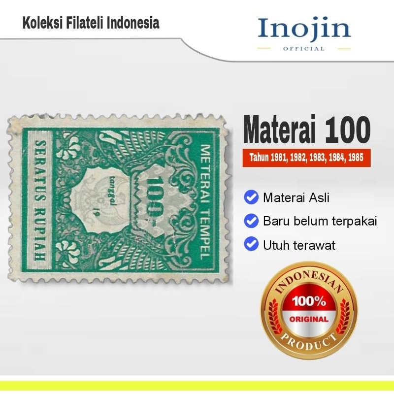 Jual Materai 100 Rupiah Tahun 1981 1982 1983 1984 1985 Perangko Matrai ...