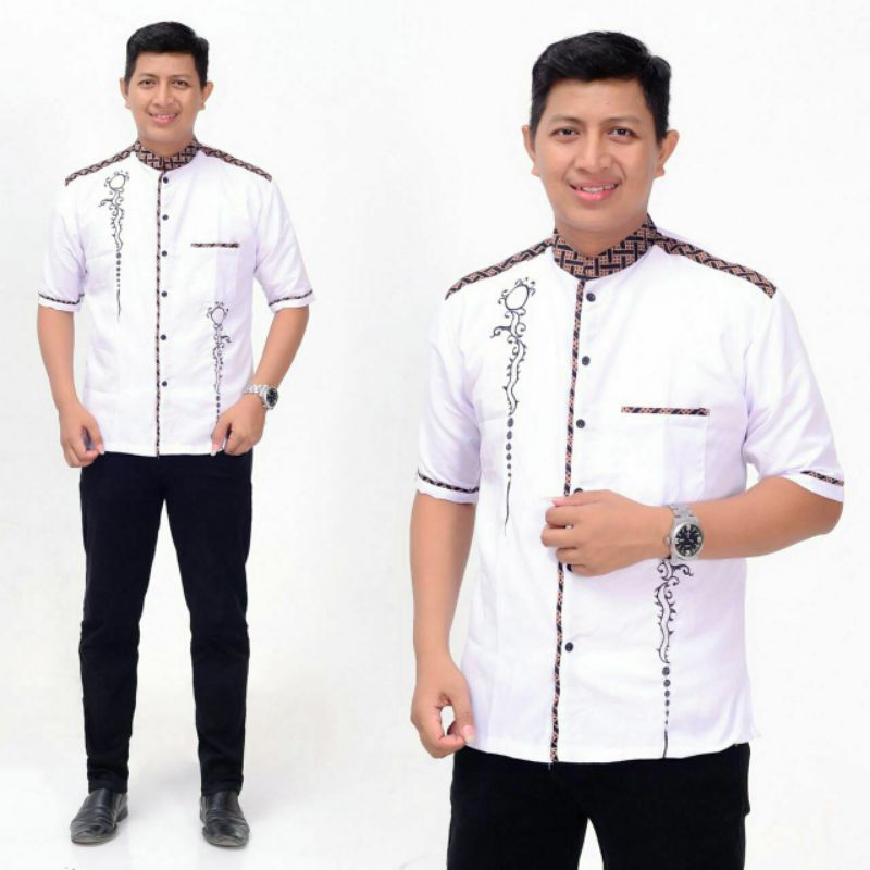 Jual Koko Bordir Batik Lengan Pendek - Baju Koko Pakistan Terbaru ...