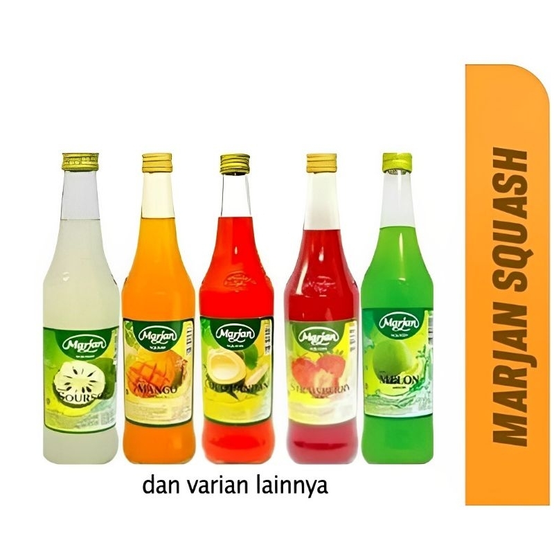 Jual Marjan squash syrup sirup sirop 450 ml all varian | Shopee Indonesia