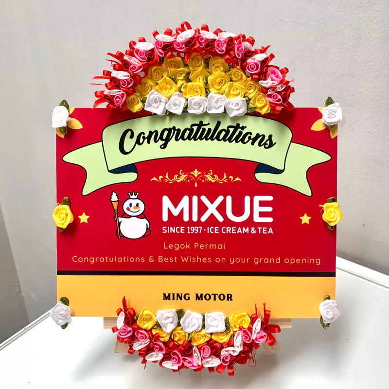 Jual [FREE GIFTBOX • 1 HARI JADI • CUSTOM] Papan Bunga Mini 20x22 ...