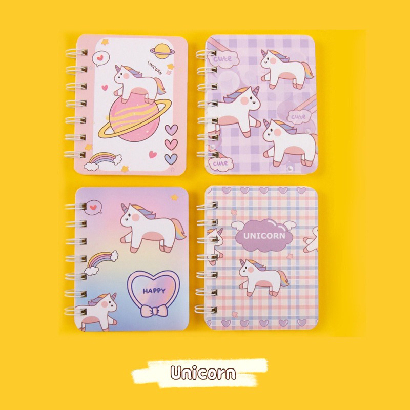 Jual Notebook Ring Motif Karakter Buku Tulis Mini Binder Mini Memo ...