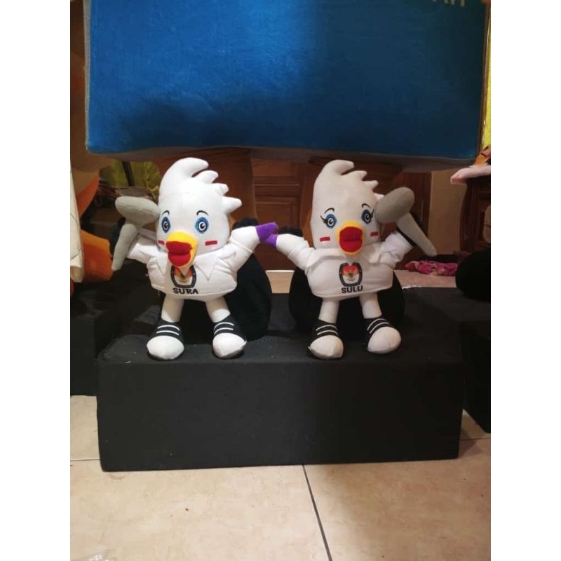 Jual Ready Stock!! Boneka Maskot KPU Pemilu 2024 Sura Sulu / Terima ...