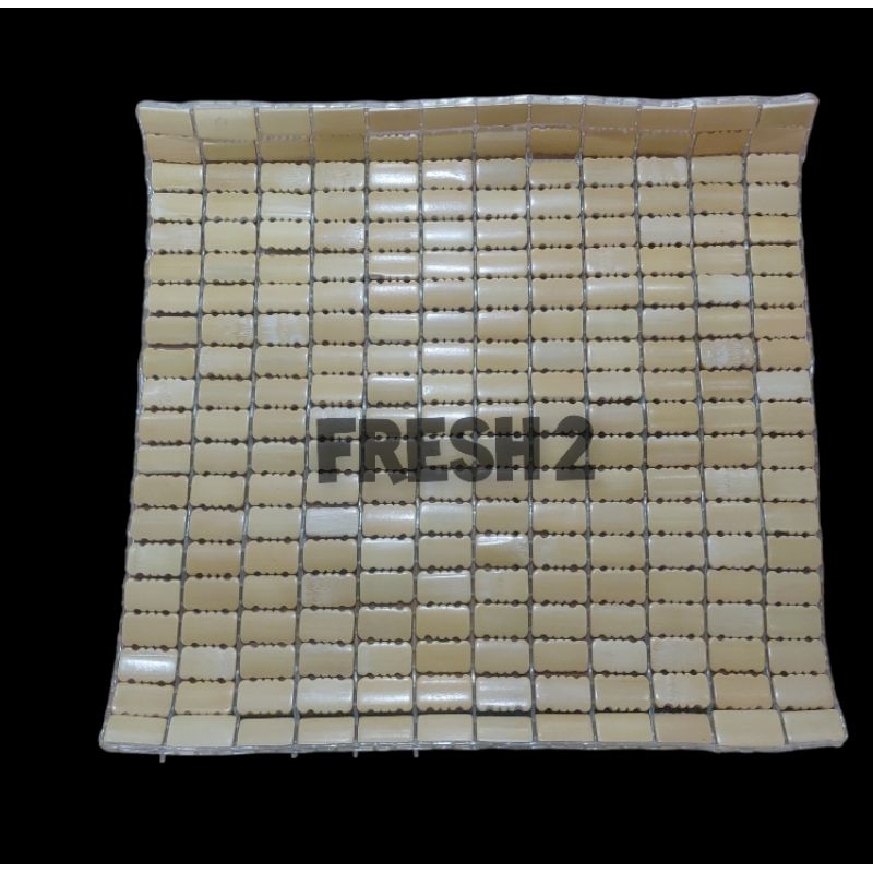 Jual tiker mobil bambu kotak / alas bambu / tikar kotak / bambu kotak ...