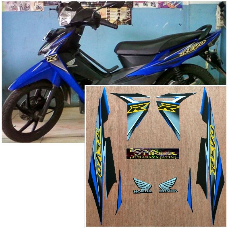 Jual Striping original Honda Revo R CW biru tahun 2008 | Shopee Indonesia