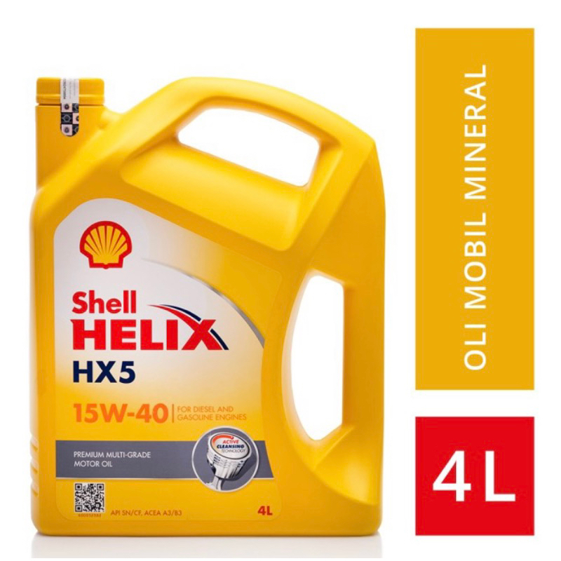 Jual Oli Shell Helix HX5 SAE 15W-40 Galon 4 Liter Original Tembus ...