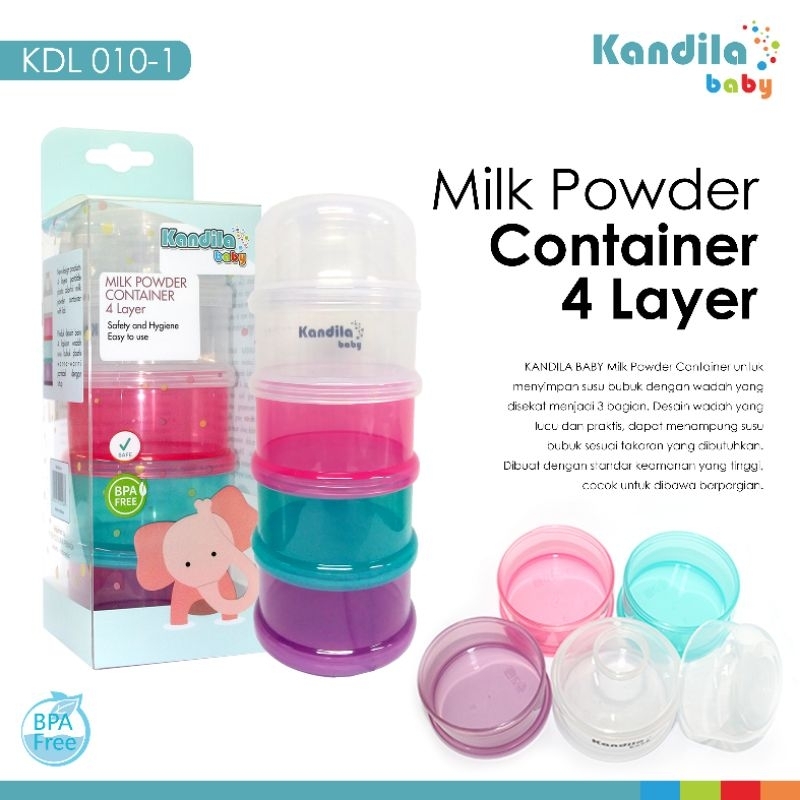 Jual Kandila Baby Powder Container 4 Layer KDL010-1 | Shopee Indonesia