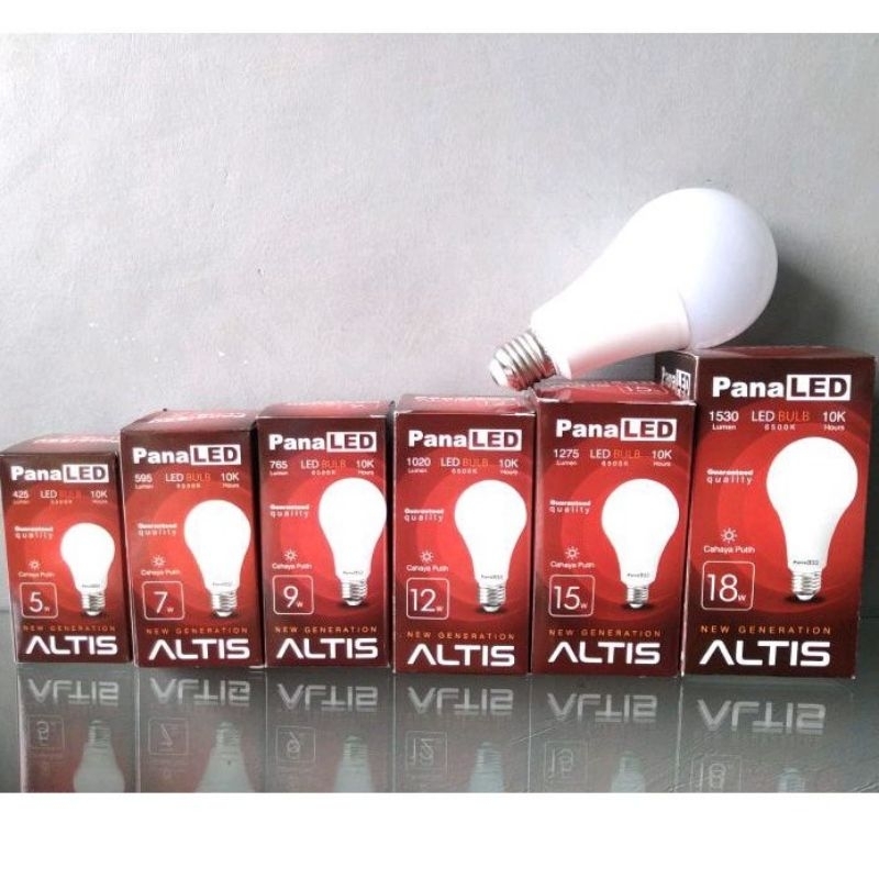 Jual Panaled Altis Lampu LED Putih 5W, 7W, 9W, 12W, 15W, 18W Bohlam Panaled Altis | Shopee Indonesia