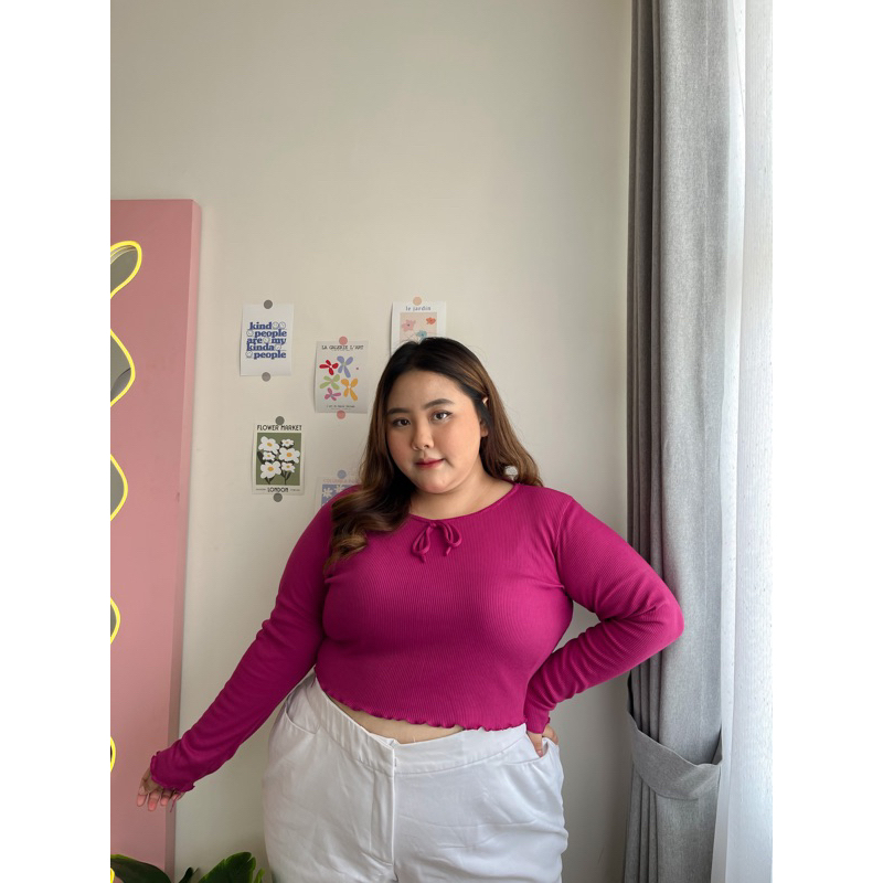 Jual TICA TOP (new model) // crop top jumbo | Shopee Indonesia