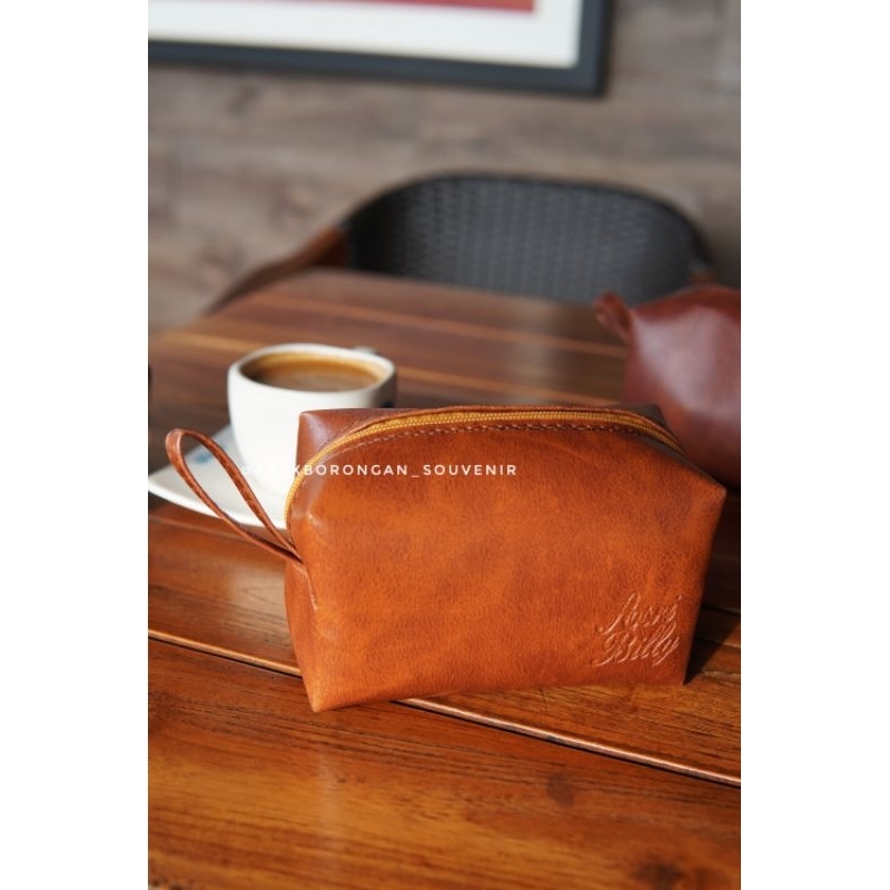 Jual SOUVENIR BOXY POUCH TEXTURE VINTAGE +-16X8X8CM PACKING GELEMBUNG ...