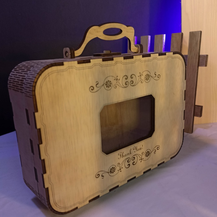 Jual B005. Kotak kayu Unik Gift Box koper kayu unik lucu wooden ...