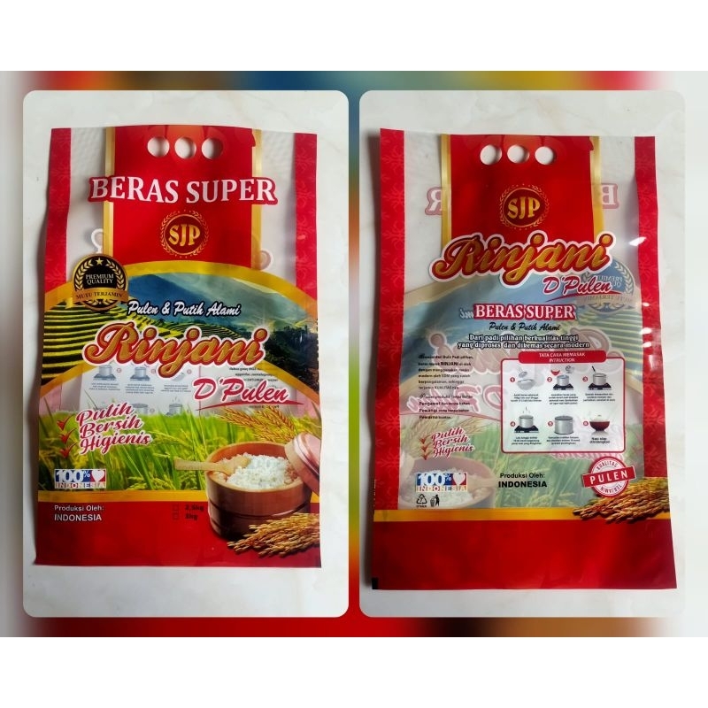 Jual Plastik Kemasan Beras 2kg- 3kg Rinjani/BMW/Rojolele/DaunSuji | Shopee Indonesia