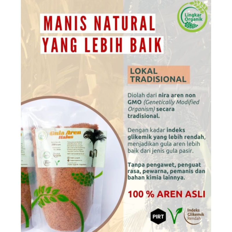 Jual Lingkar organik Gula aren halus | Shopee Indonesia