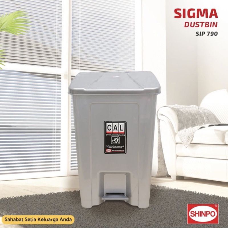 Jual SHINPO - Tempat Sampah Injak / Injak Segi Besar 70 Liter SIP 790 | Shopee Indonesia