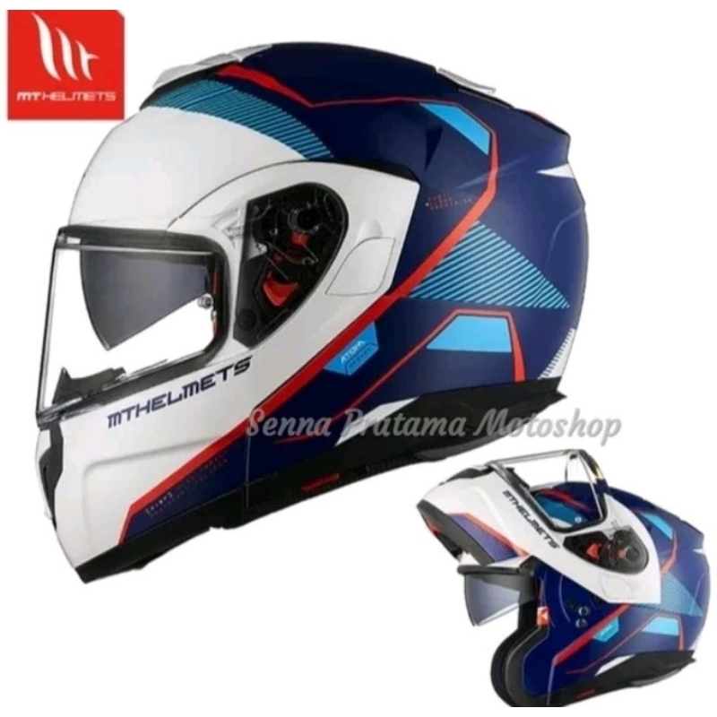 Jual Helm MT helmet modular atom sv | Shopee Indonesia