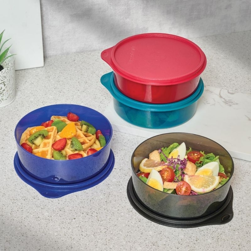 Jual Tupperware large deep bowl 4pcs ukuran 700ml | Shopee Indonesia