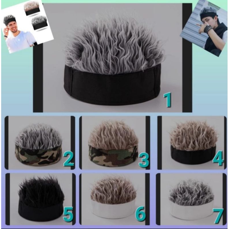 Jual TOPI WIG PRIA TOPI ALA WIG RAMBUT PALSU TOPI RETRO HIP HOP ...