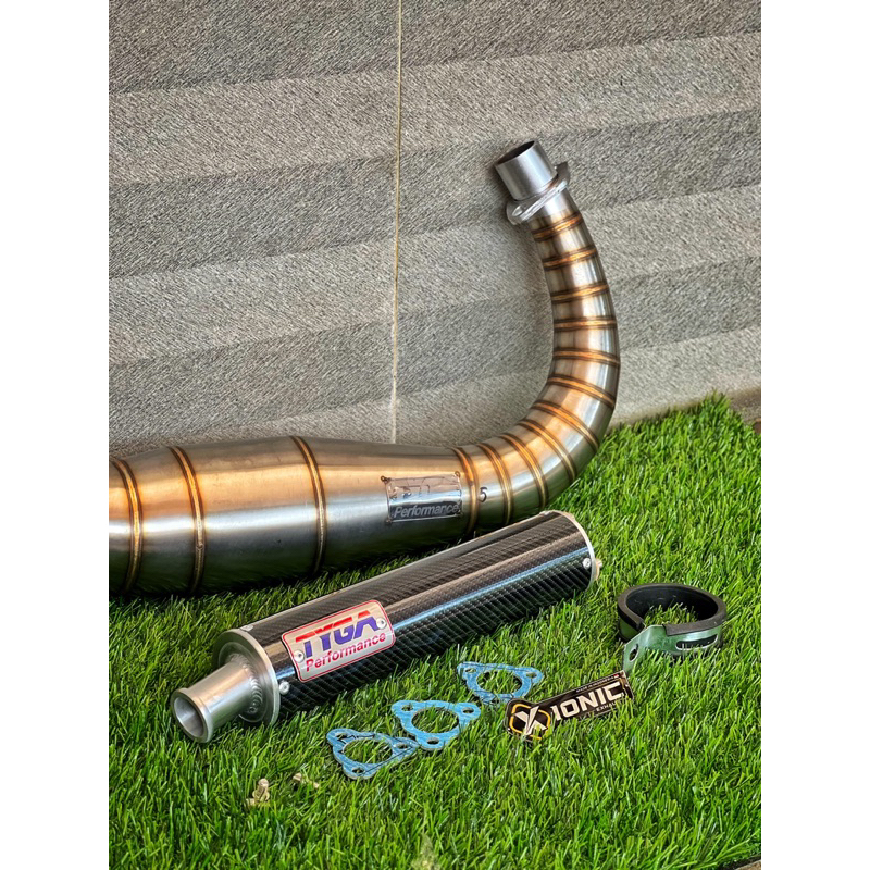 Jual Knalpot Satria 2 tak Tyga Perfomance Carbon | Shopee Indonesia