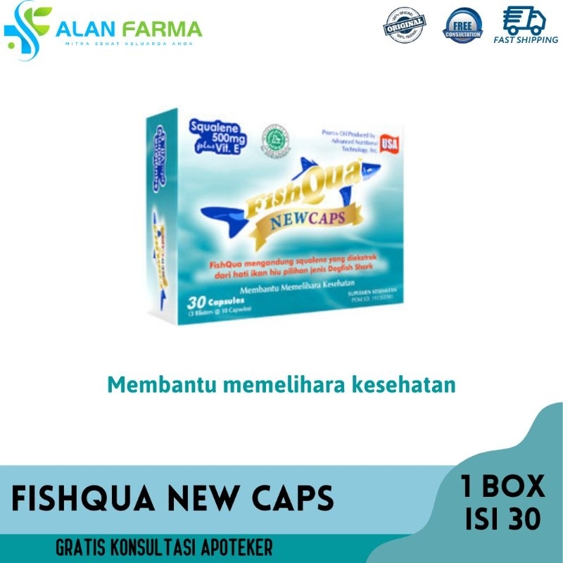 Jual Fishqua New Caps | Fish Qua | Squalene 500 mg plus Vitamin E ...