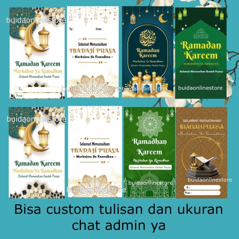 Jual Kartu Ucapan Stiker Selamat Menunaikan Ibadah Puasa Sticker ...